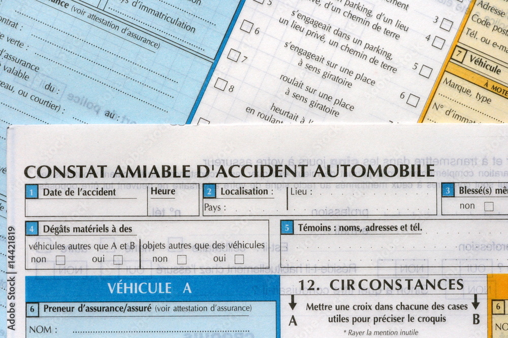 accident ,voiture,constat,amiable,automobile,assurance,malus Stock ...