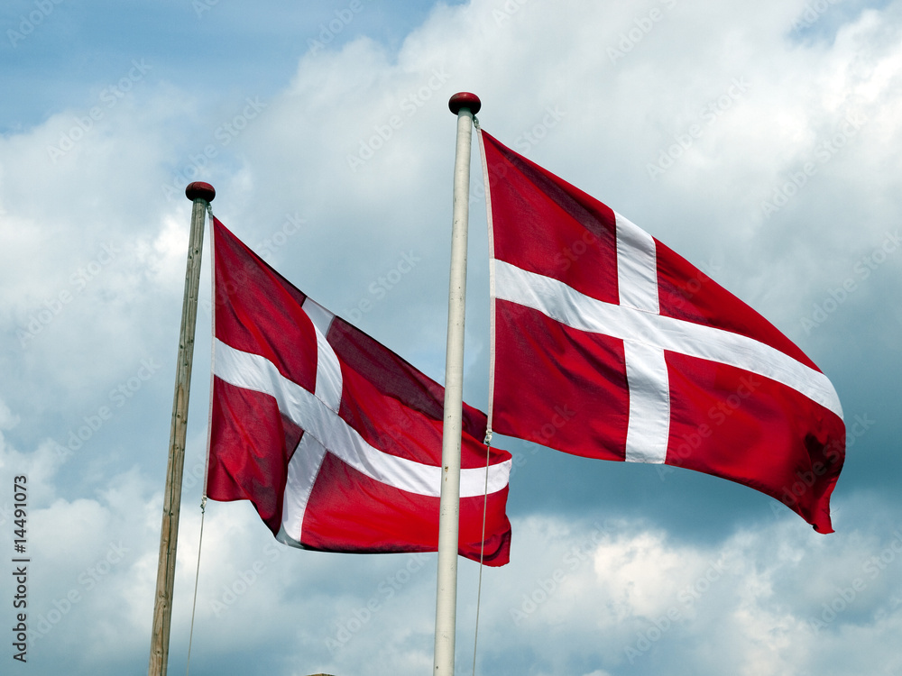 Flags of Denmark Stock Photo | Adobe Stock