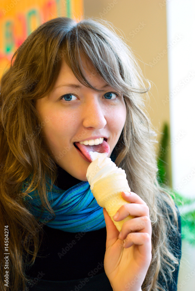 eating icecream Stock Photo | Adobe Stock