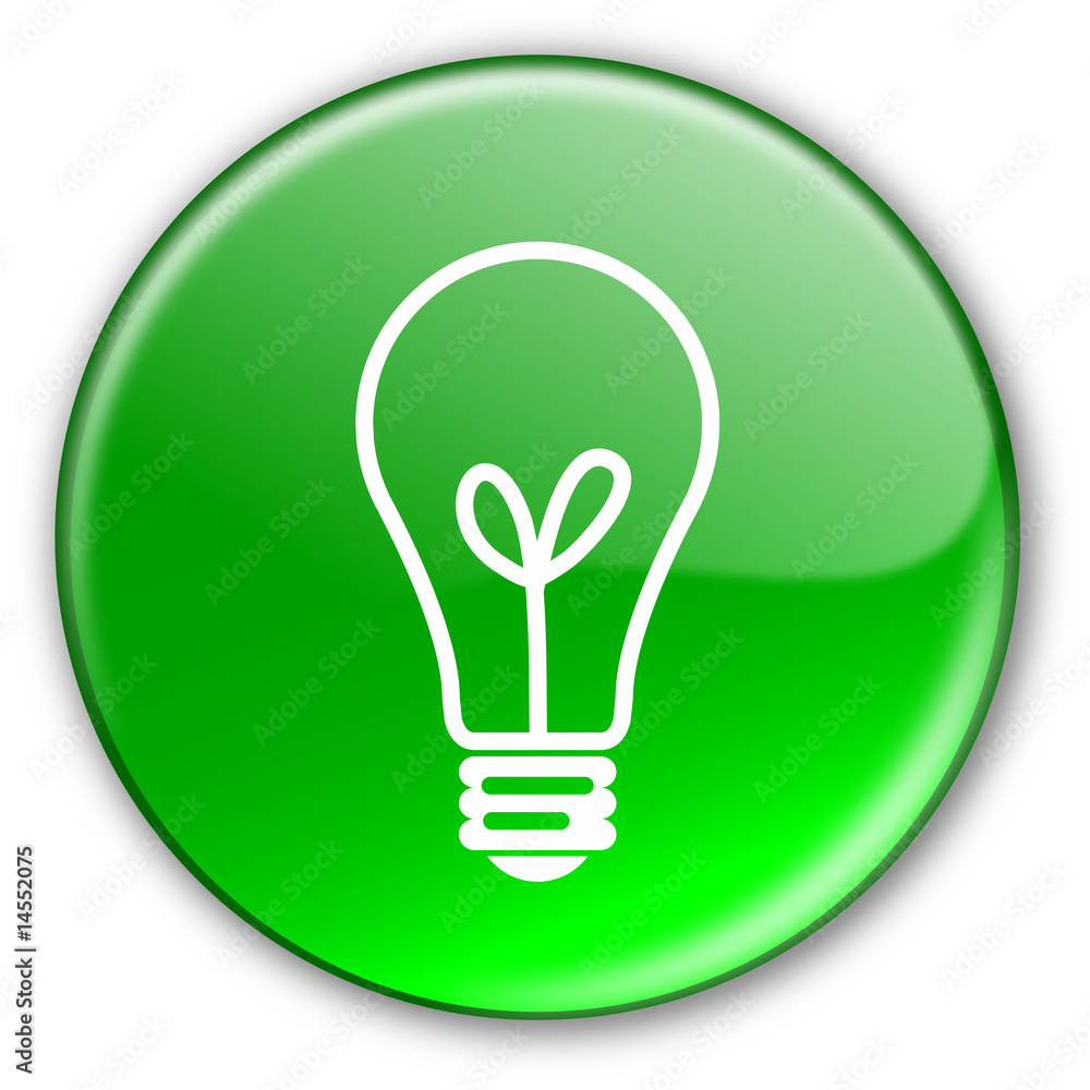 Button with Light Bulb Symbol Stock Illustration | Adobe Stock