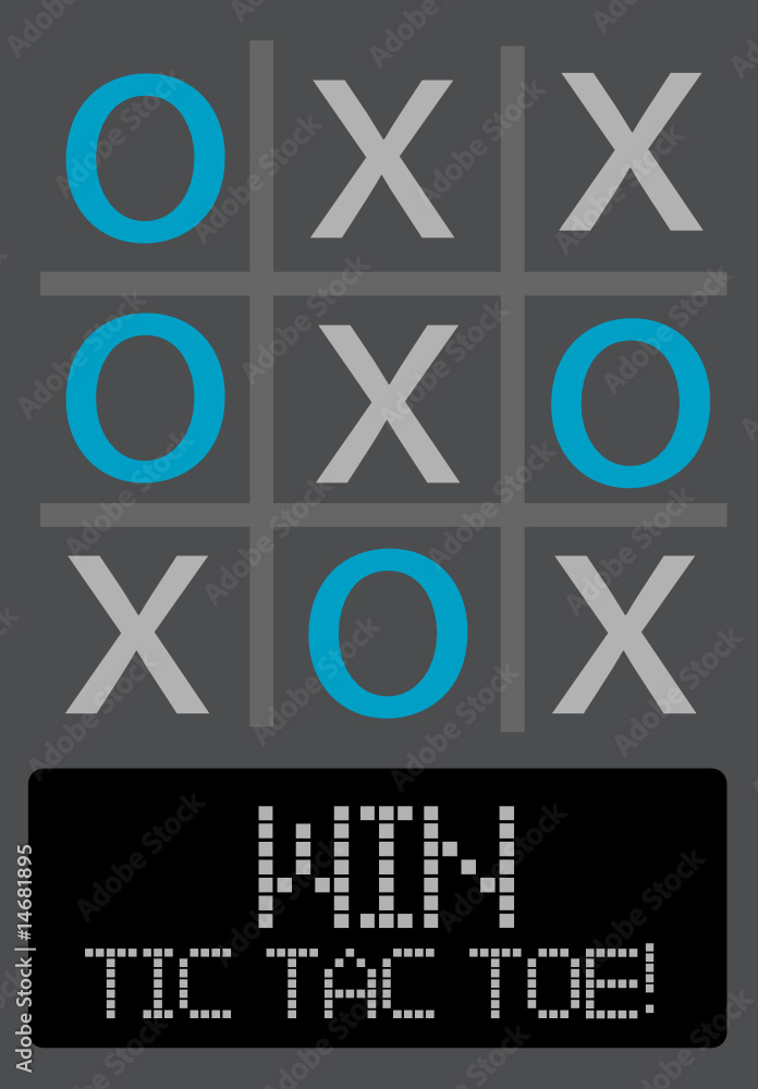 Tic Tac Toe game illustration. Vector format Stock Vector | Adobe Stock