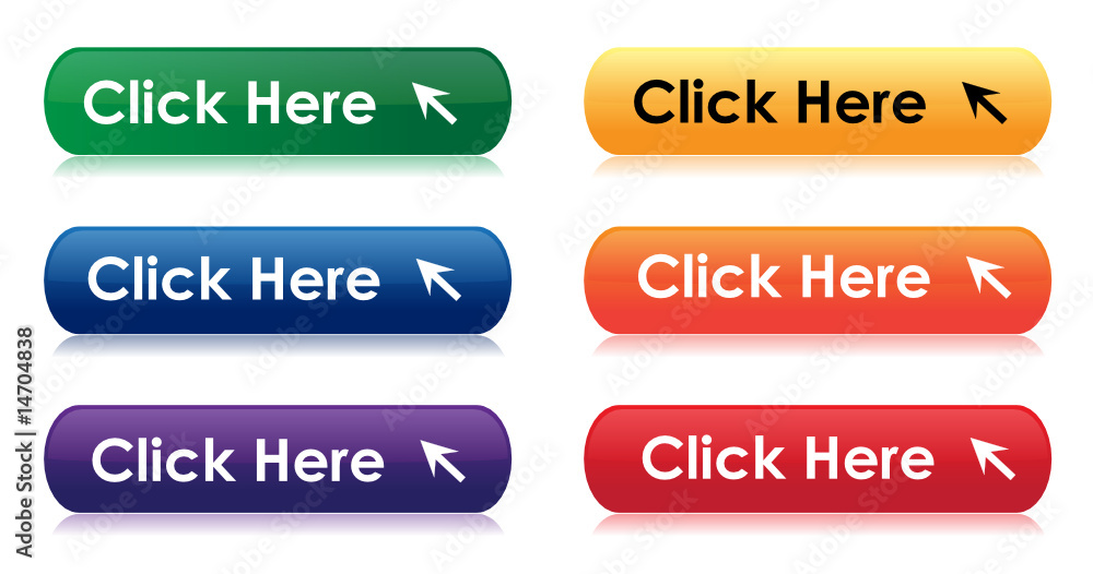 Click Here Buttons Stock Vector | Adobe Stock
