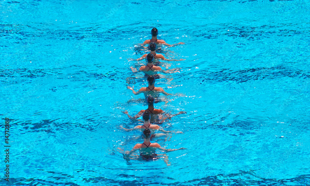 Synchronized Swimming Team Stock Photo | Adobe Stock