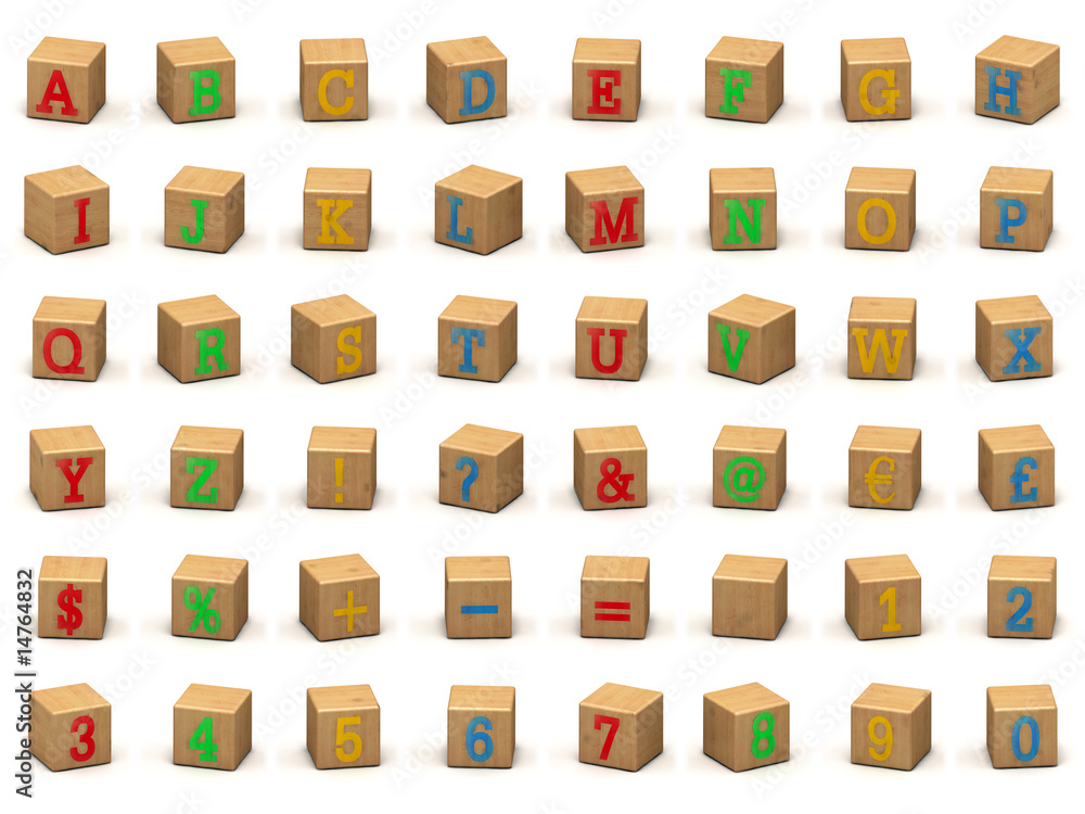 Child's Building Block Alphabet Set - Different Angles Stock Photo ...