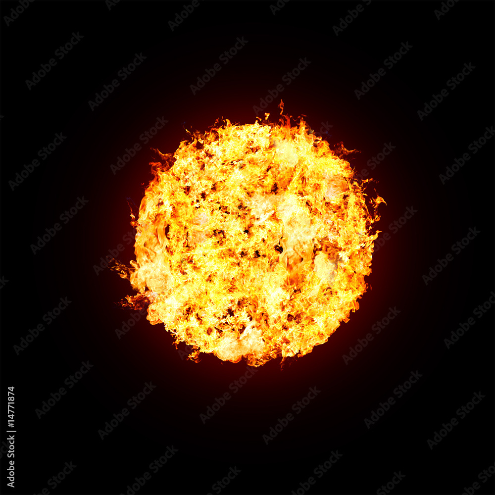 fireball, sun, meteorite Stock Illustration | Adobe Stock