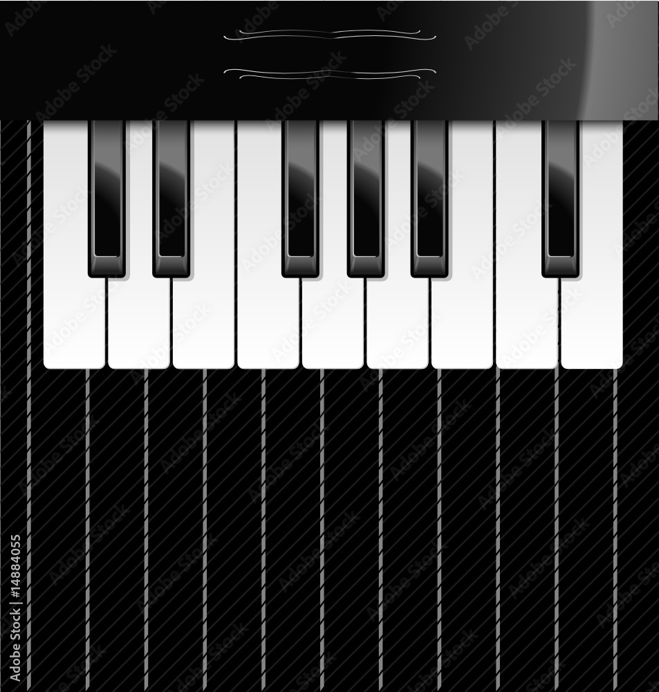 Vector illustration of piano keys Stock Vector | Adobe Stock