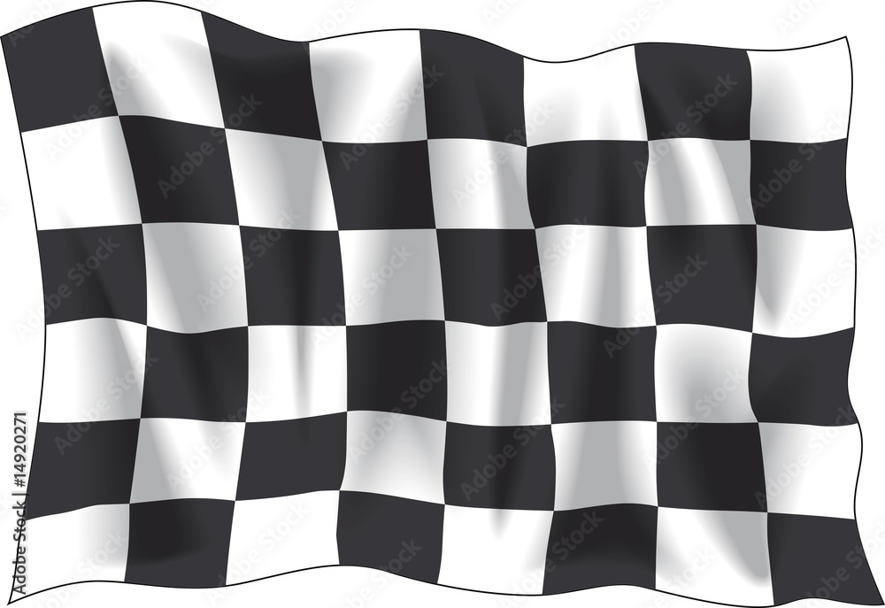Race finish flag isolated on white background Stock Vector | Adobe Stock