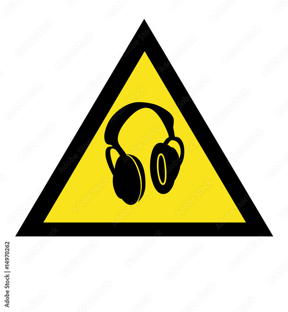 loud noise warning sign Stock Illustration | Adobe Stock