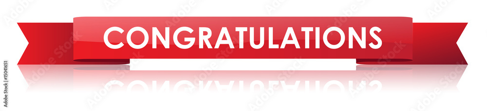 Congratulations Ribbon Stock Illustration | Adobe Stock