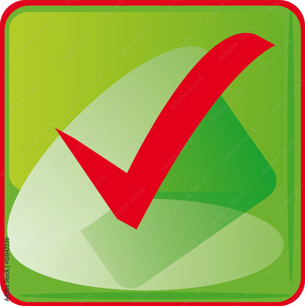 Vecteur Stock logo validé rouge/vert | Adobe Stock