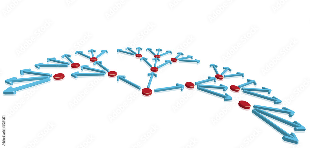 Réseau - hiérarchie - diffusion Stock Illustration | Adobe Stock