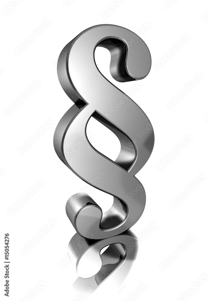 3D Paragraph - Paragraphenzeichen aus Metall Stock Illustration | Adobe ...