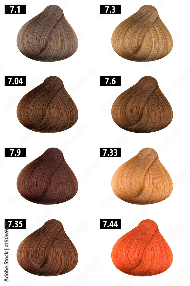 hair Color Catalogue 7 Stock Photo | Adobe Stock