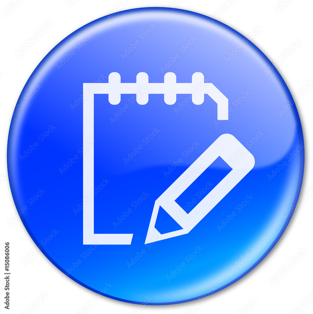 Bouton "Notes" - "Notepad" Button Stock Illustration | Adobe Stock