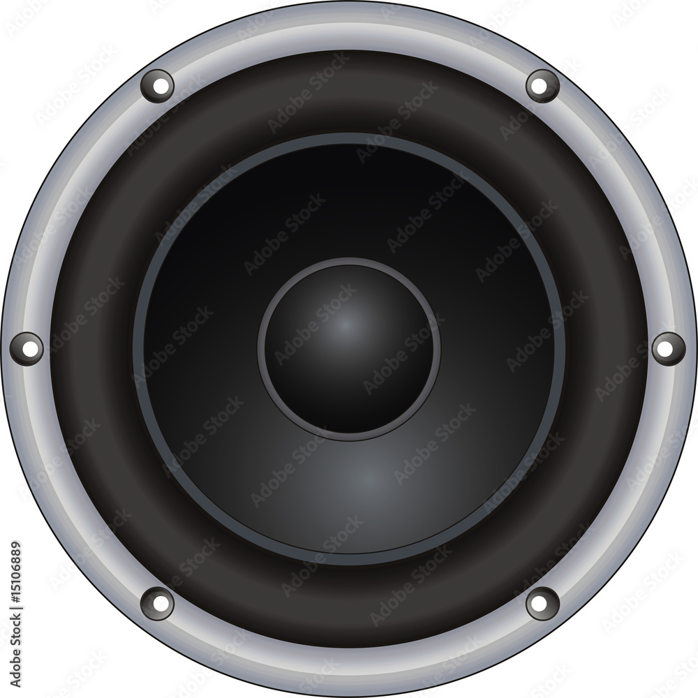 vector woofer on white background. Isolated Stock Vector | Adobe Stock