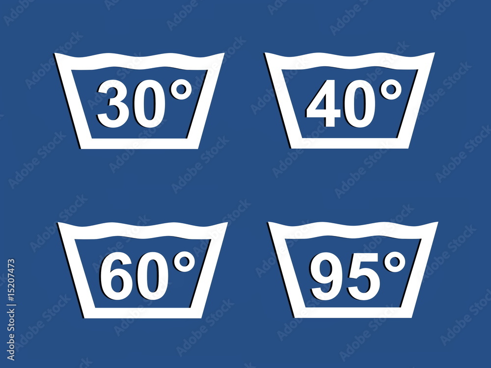 Waschanleitung - Symbol Stock Illustration | Adobe Stock