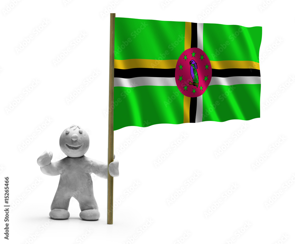 Drapeau de la Dominique Flagge flag Stock Photo | Adobe Stock