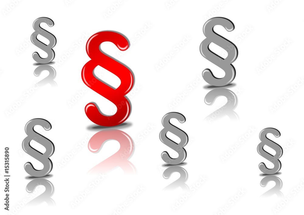 Symbol und Zeichen von einem Paragraphen Stock Photo | Adobe Stock