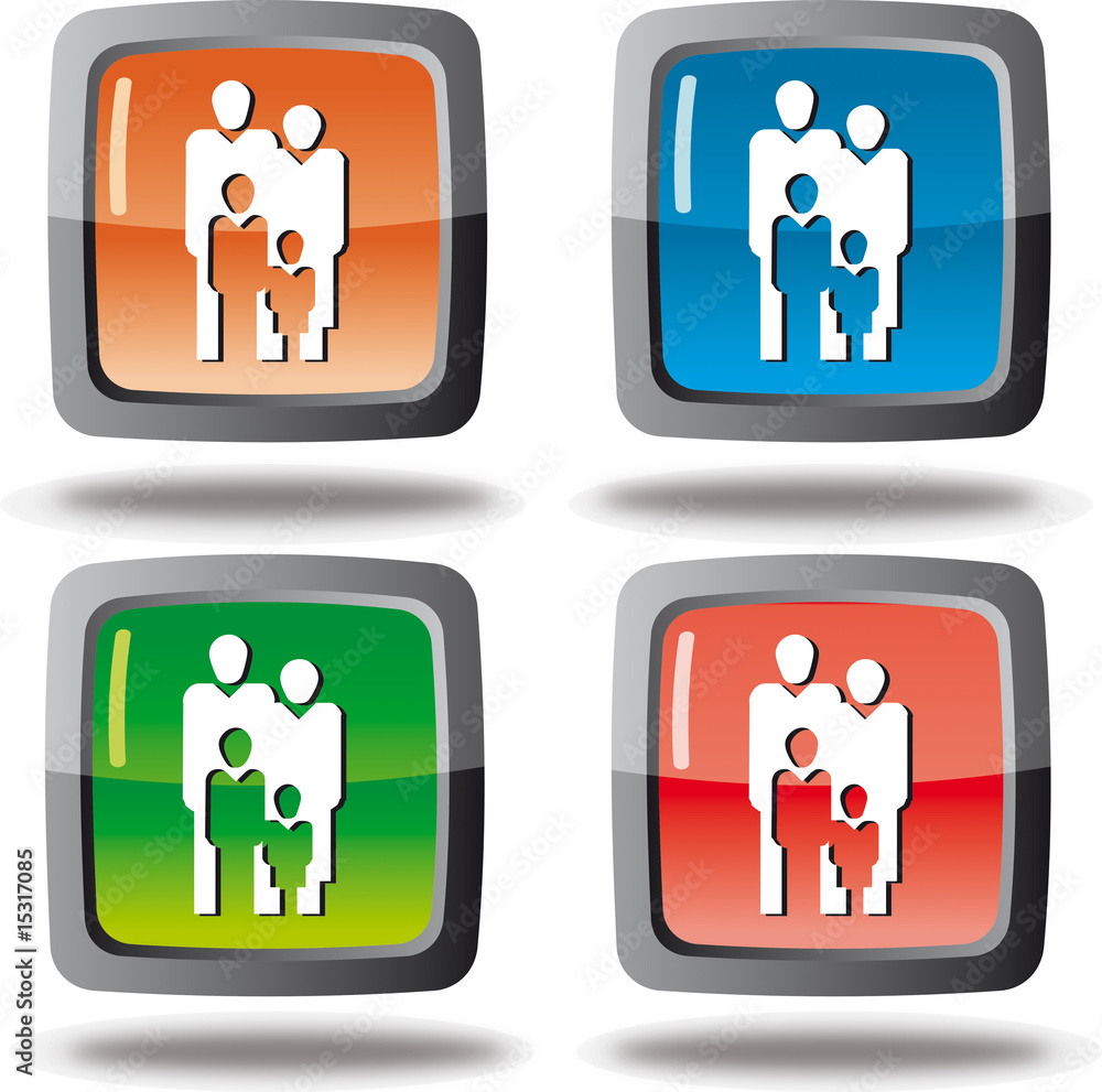 Vecteur Stock icone famille | Adobe Stock