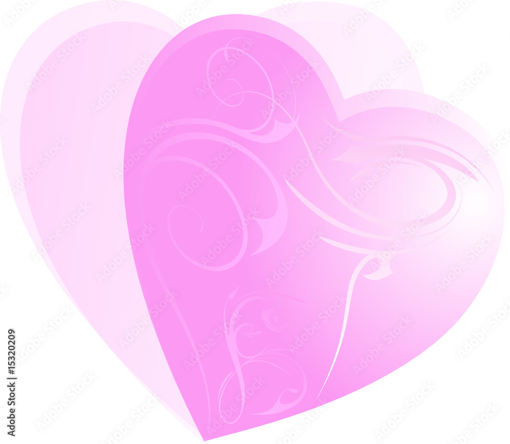 coeur rose Stock Vector | Adobe Stock