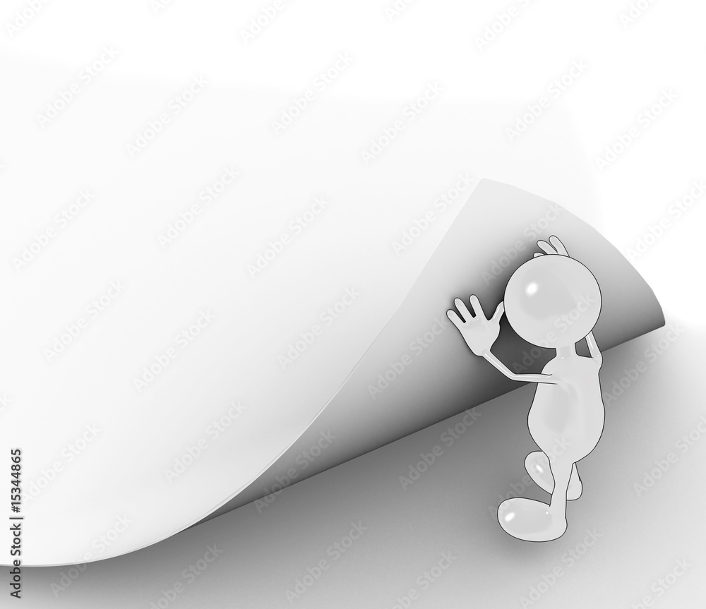 Cartoon man page turn Stock Illustration | Adobe Stock