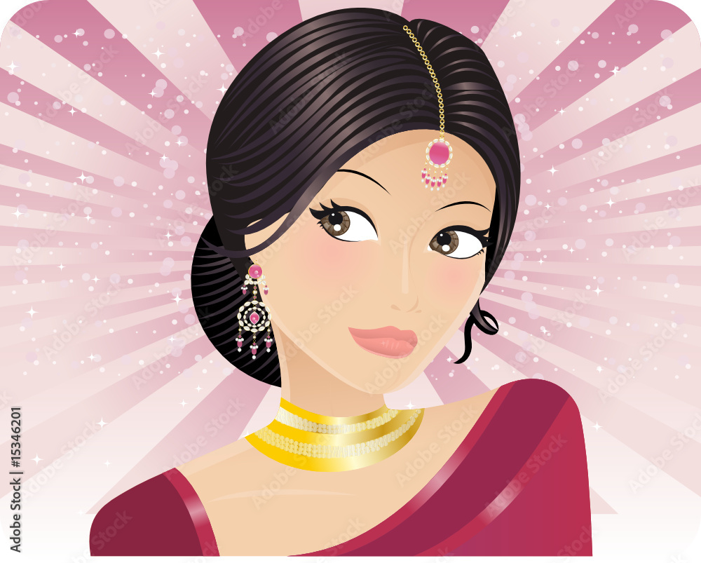 Indian Bride Stock Vector | Adobe Stock