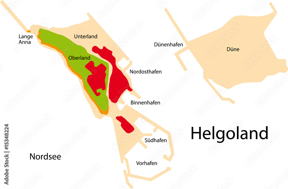 Die Insel Helgoland Stock-Vektorgrafik | Adobe Stock
