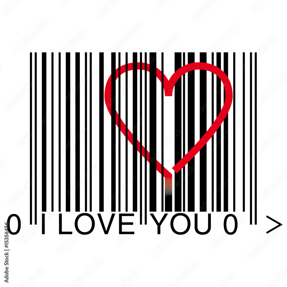 love barcode Stock-Vektorgrafik | Adobe Stock