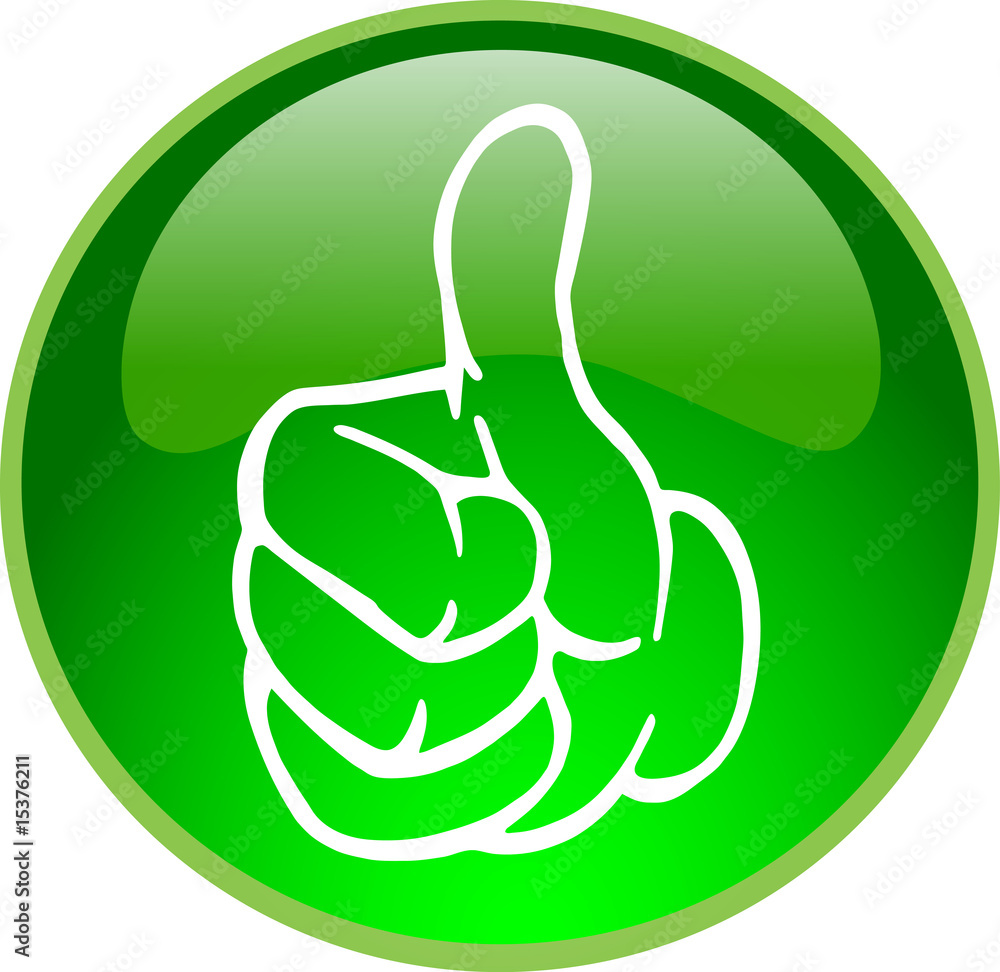 Daumen nach oben button Stock Vector | Adobe Stock