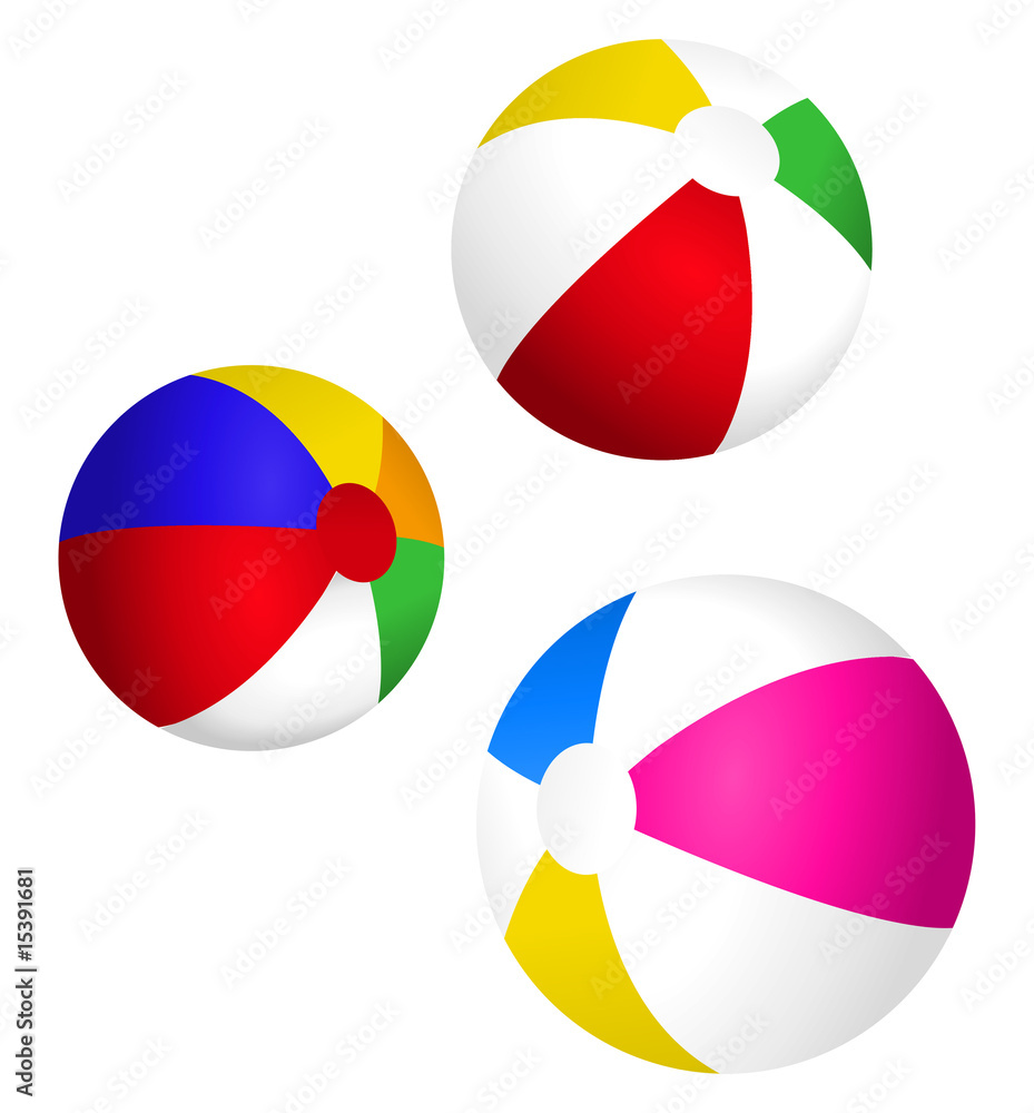Beach Balls Stock Vector | Adobe Stock