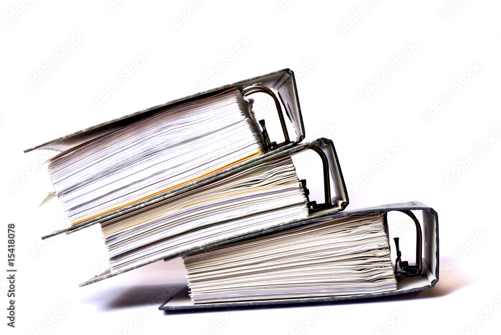 drei volle Ordner Stock Photo | Adobe Stock