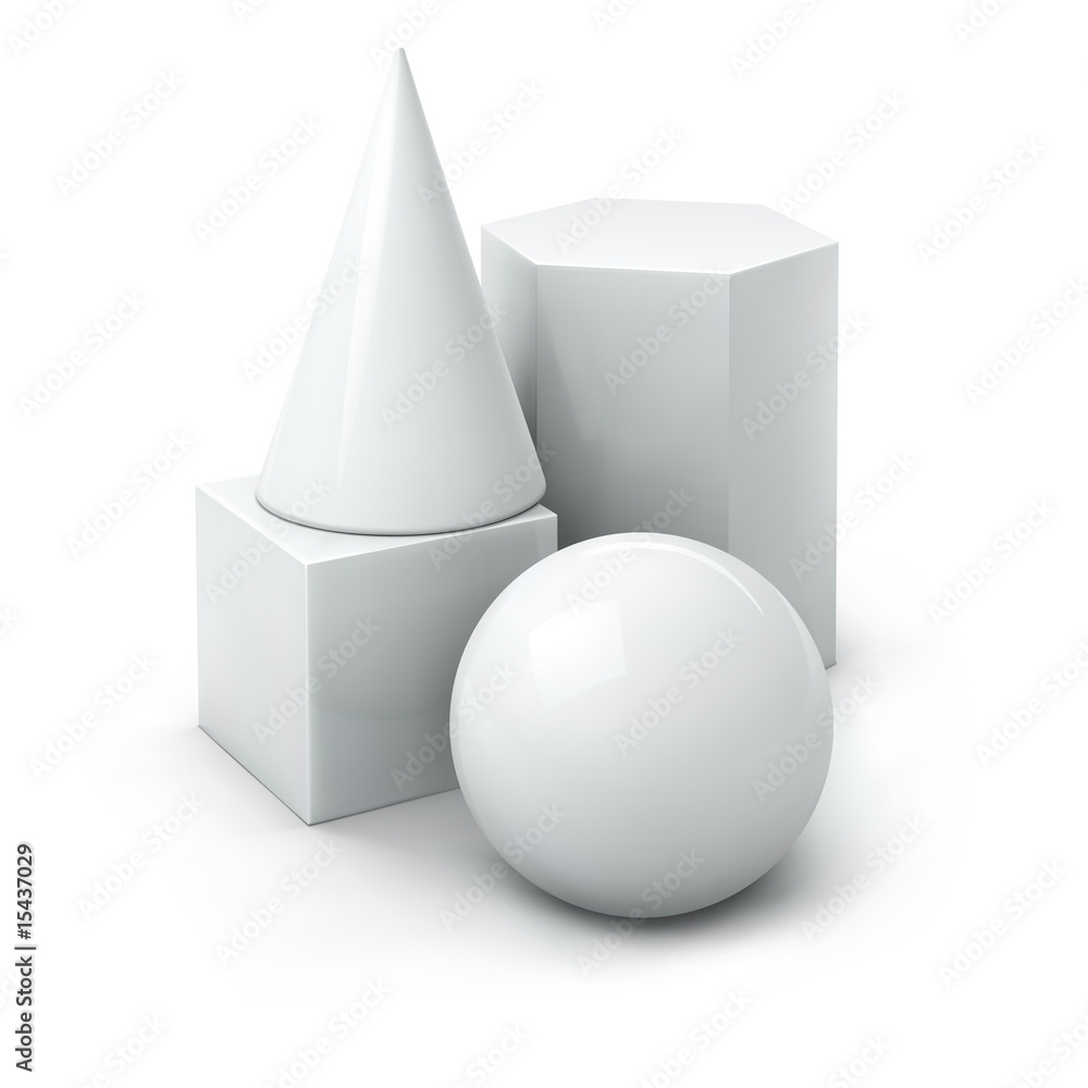 vector composition of basic geometric shapes Stock Vector | Adobe Stock