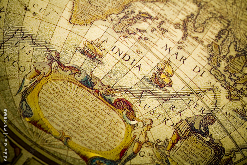 Ancient map of the world Stock Photo | Adobe Stock