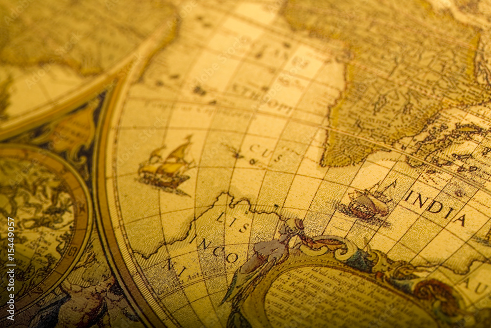 Ancient map of the world Stock Photo | Adobe Stock