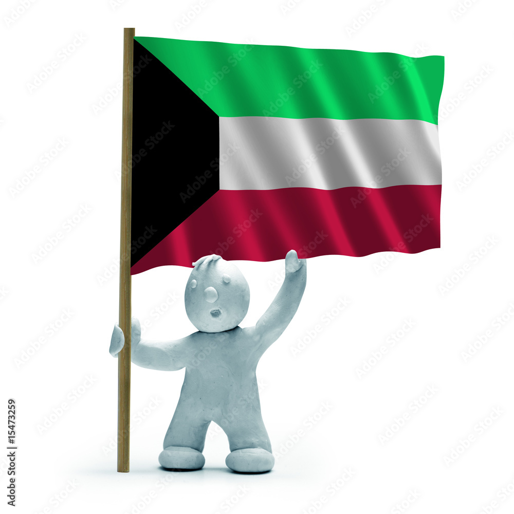 kuwait flagge staunen Stock Illustration | Adobe Stock