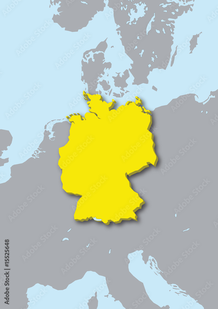 mappa Germania 3d Stock Illustration | Adobe Stock