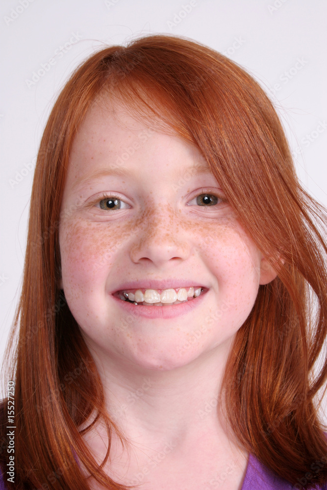 Happy redhead child Stock Photo | Adobe Stock