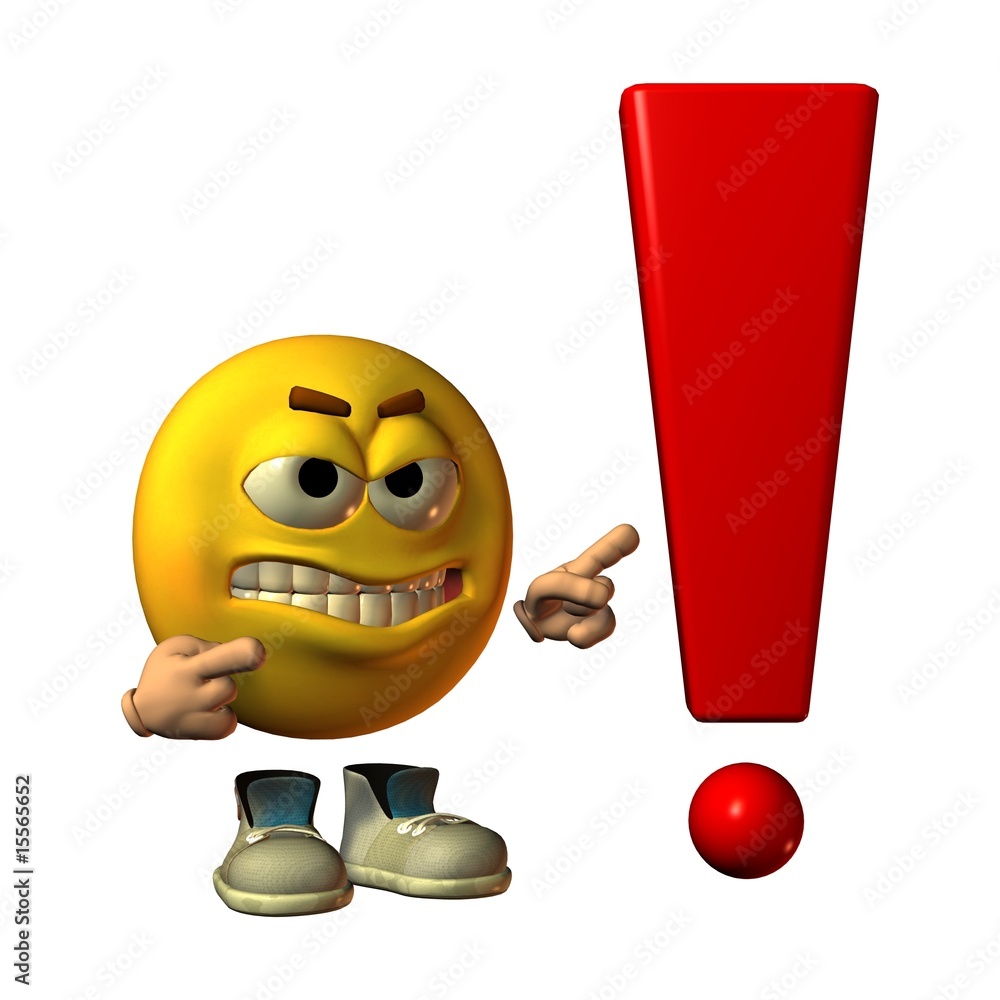 Smilie - Ausrufezeichen Stock Illustration | Adobe Stock