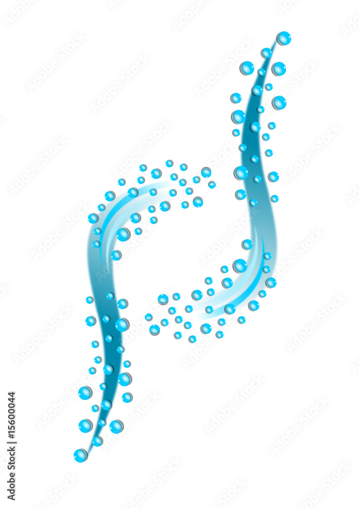 Wellen Design mit Tropfen Stock Vector | Adobe Stock