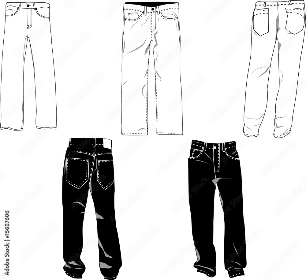 Pants template Stock Vector | Adobe Stock