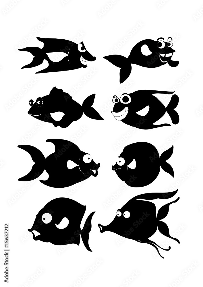 cartoon fish Stock Vector | Adobe Stock