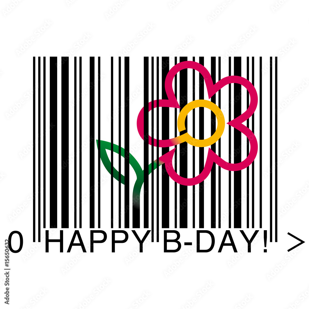 geburtstag barcode Stock-Vektorgrafik | Adobe Stock