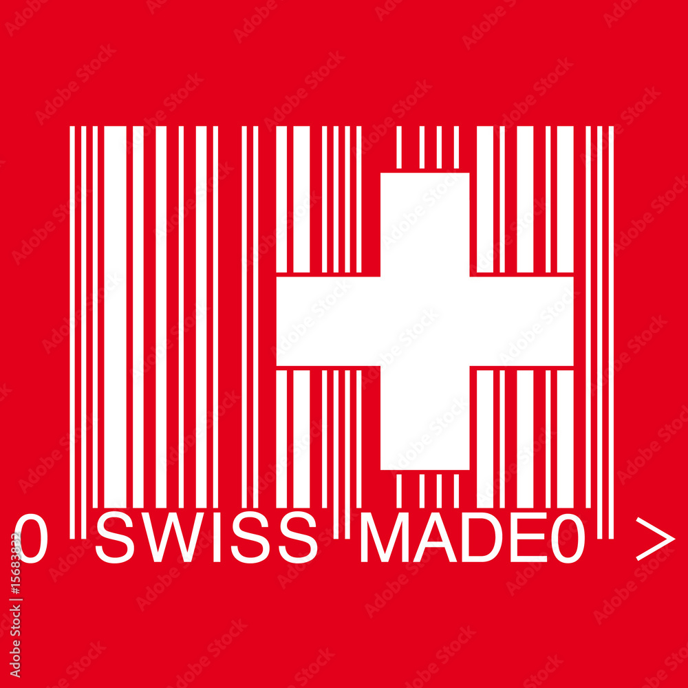 swiss made barcode Stock-Vektorgrafik | Adobe Stock