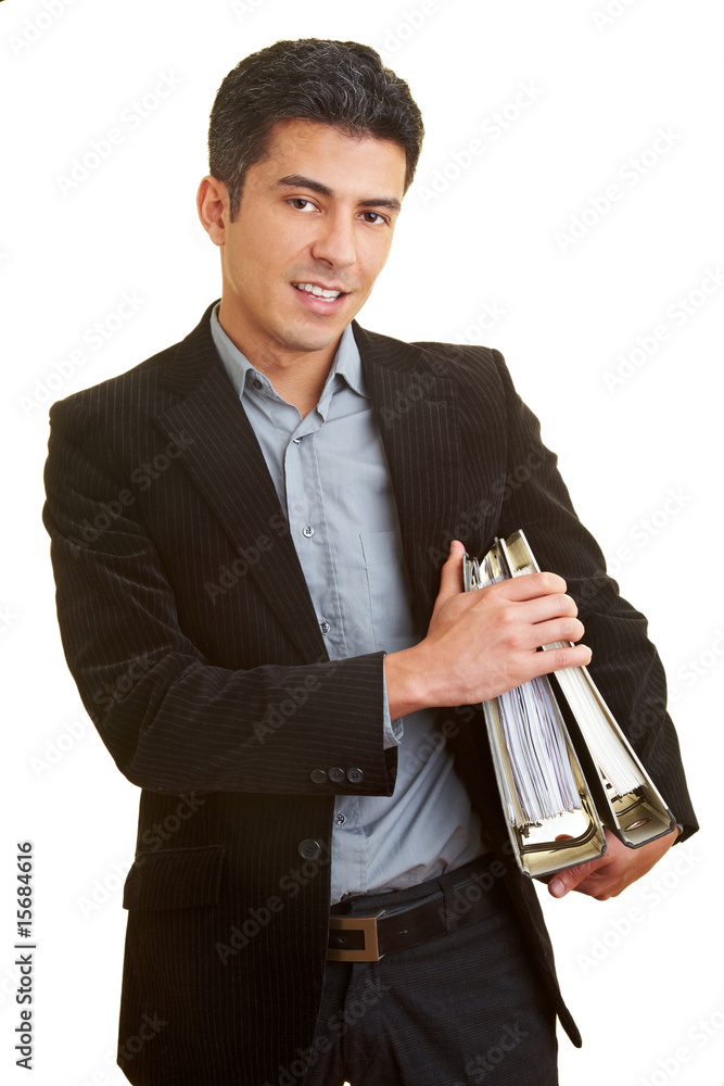 Manager mit Akten Stock Photo | Adobe Stock