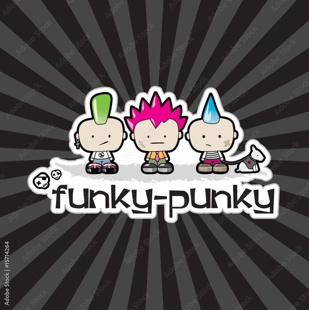 Funky - Punky Vector Illustration Stock Vector | Adobe Stock