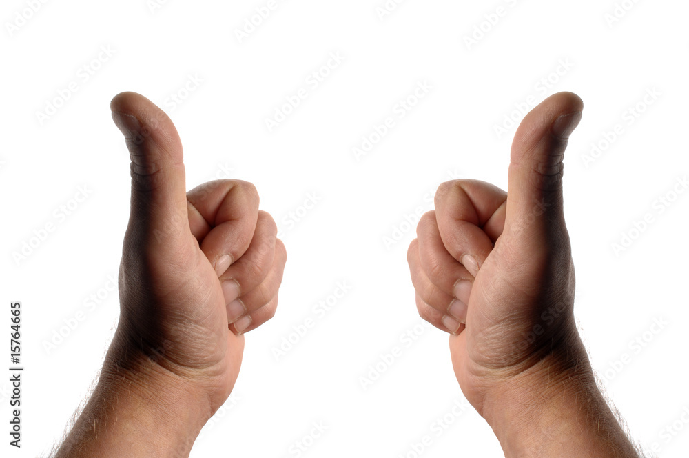deux pouces levés Photos | Adobe Stock