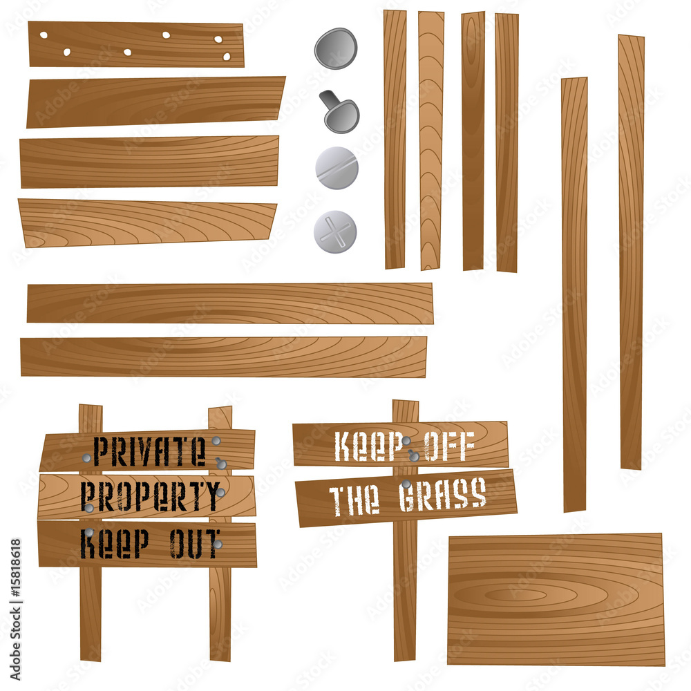 Wooden Sign Stock Vector | Adobe Stock