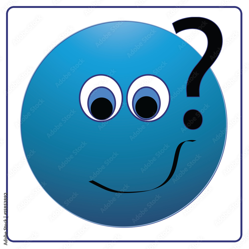 smiley frage Stock-Illustration | Adobe Stock
