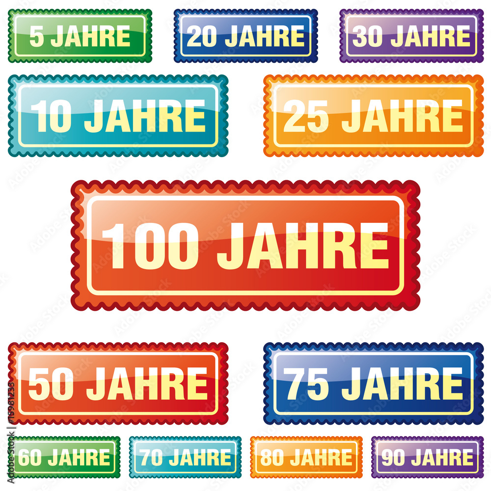 button jubiläum Stock-Vektorgrafik | Adobe Stock