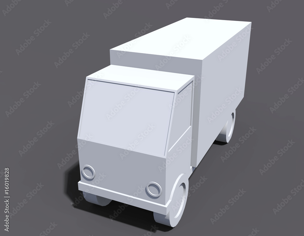 camion 3d schématisé Stock Illustration | Adobe Stock